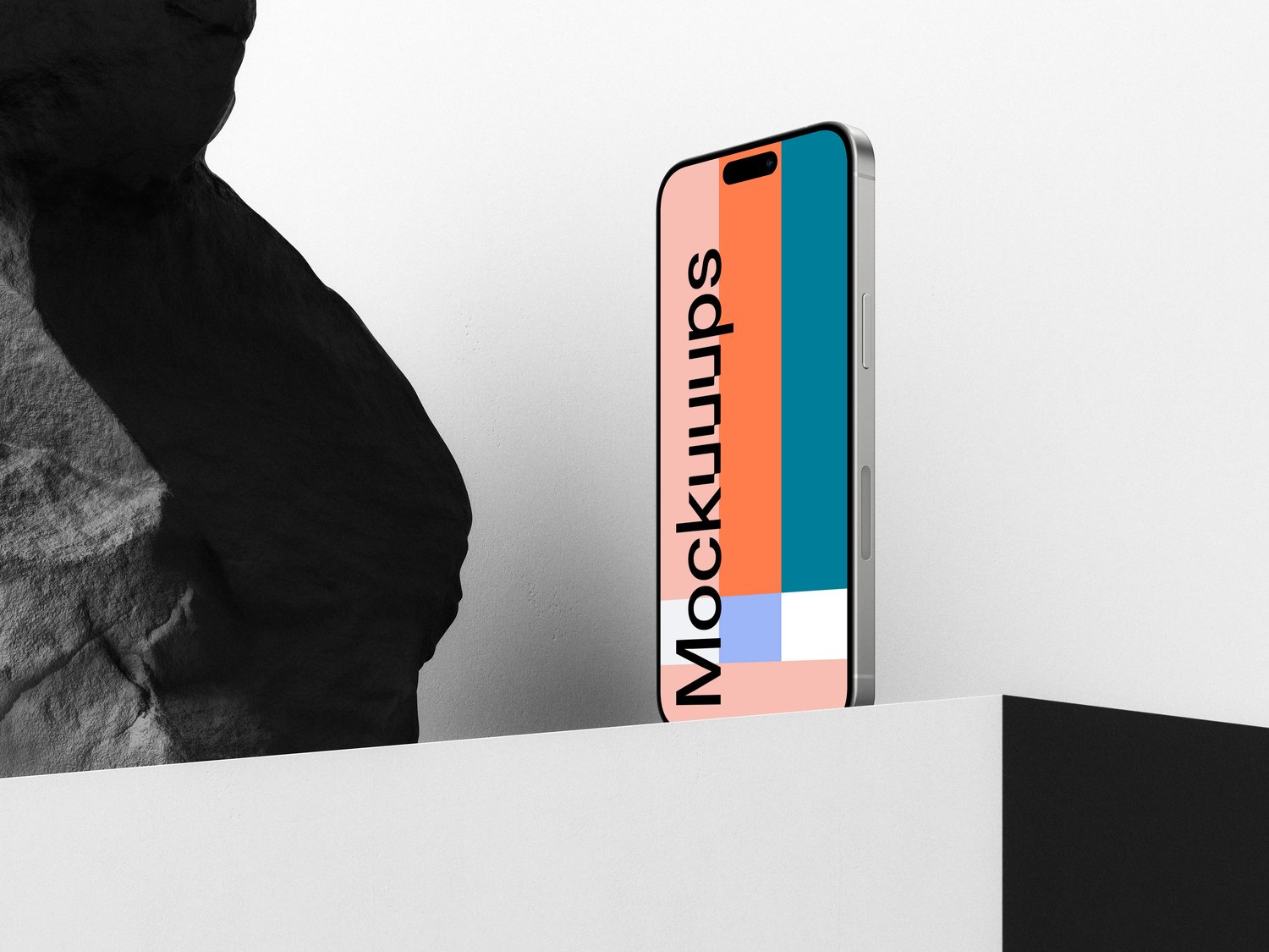 Hero iPhone 15 Pro Mockup - Mockuuups Studio