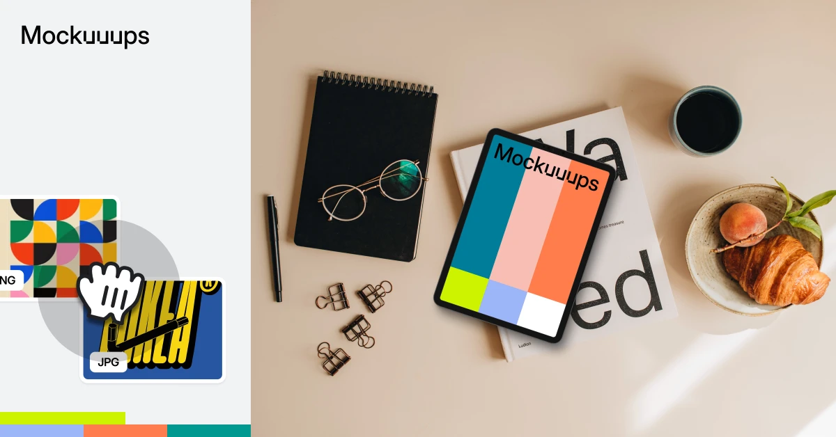 Back to school mockup scene with tablet - Mockuuups Studio
