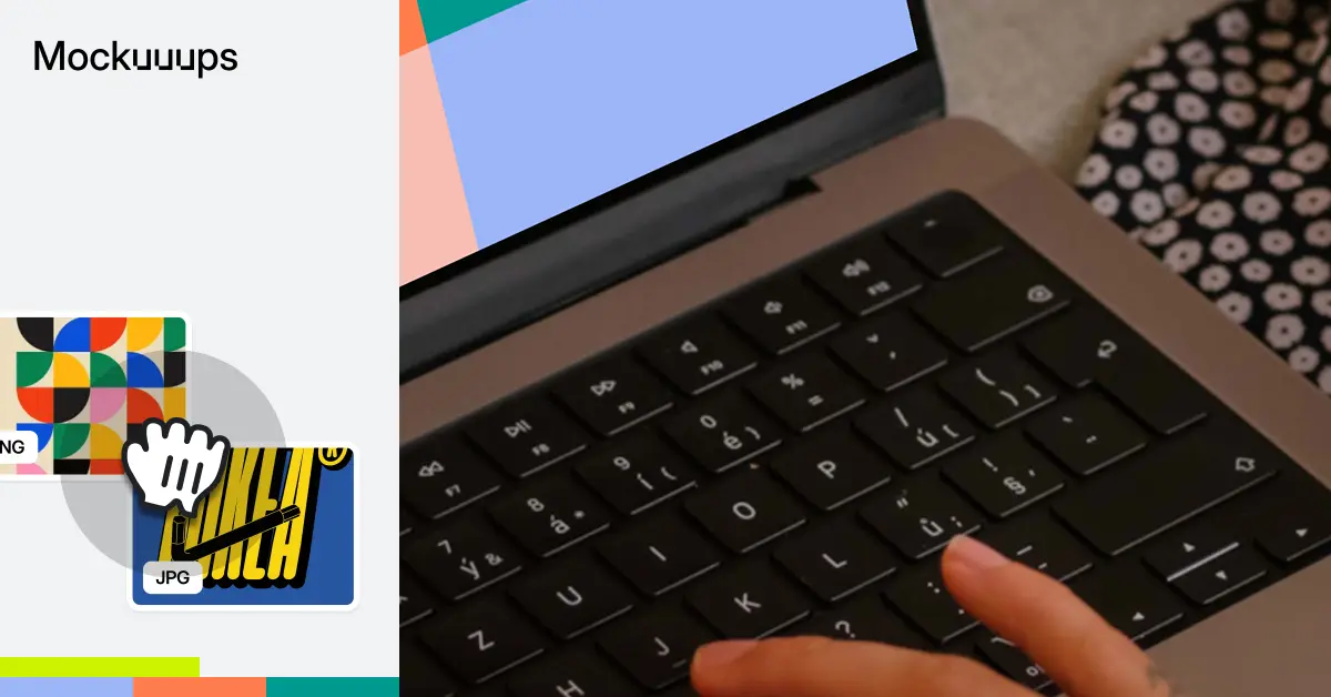Woman hand scrolling on MacBook Pro mockup - Mockuuups Studio