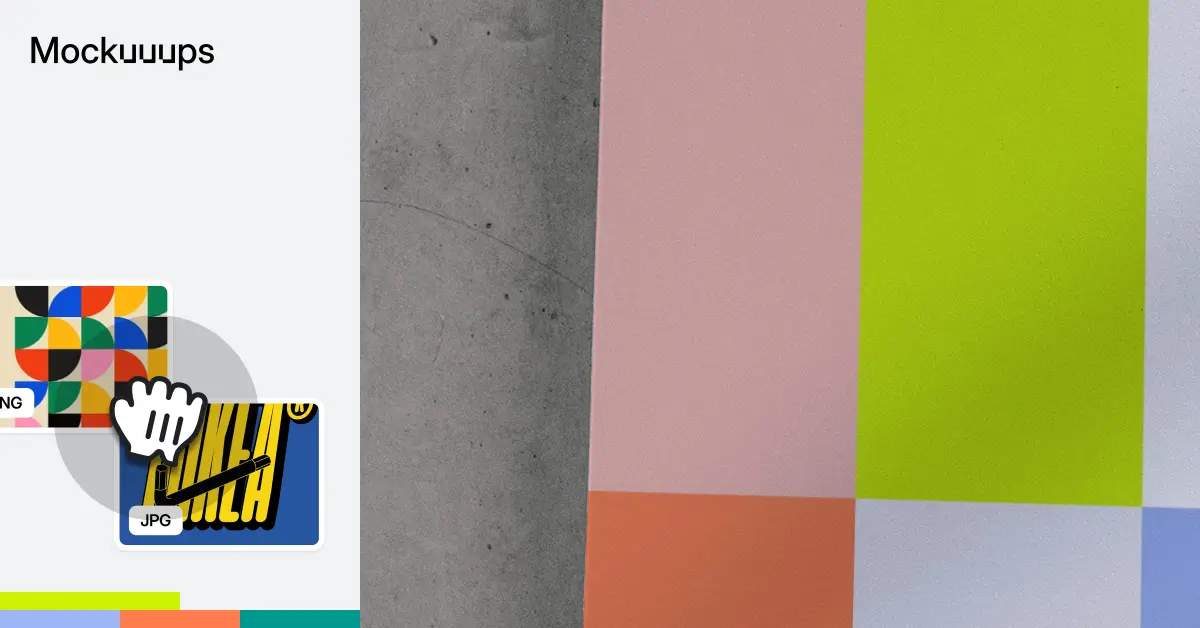 A4 mockup on a concrete wall with natural shadows - Mockuuups Studio
