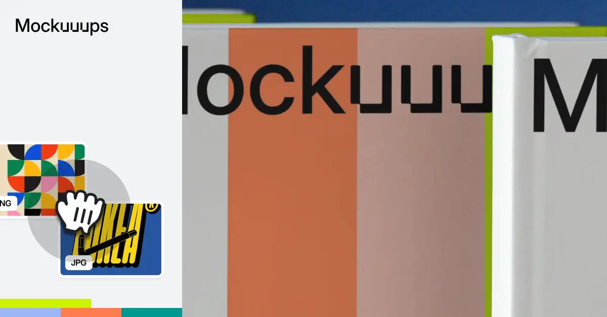 C-format book mockup on a modern shelf - Mockuuups Studio