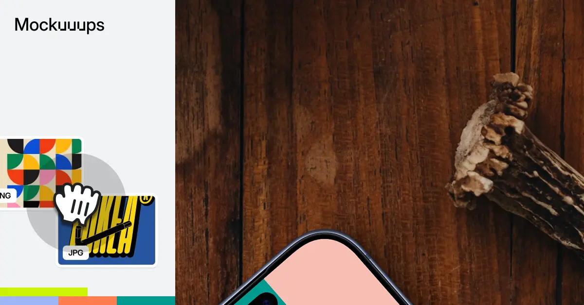Healing energy arrangement with an iPhone mockup - Mockuuups Studio